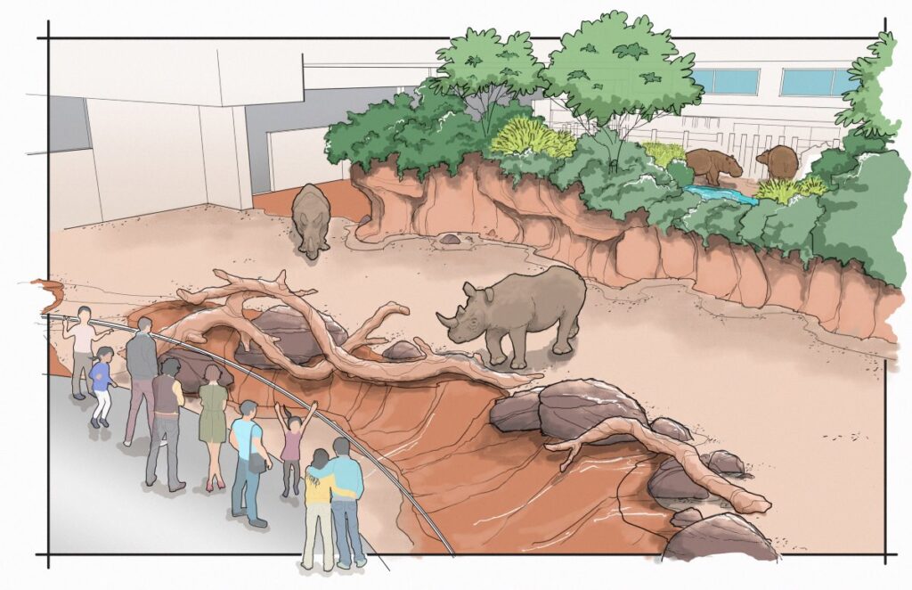 Adventure Africa Phase III - Rhino Habitat - Milwaukee County Zoo